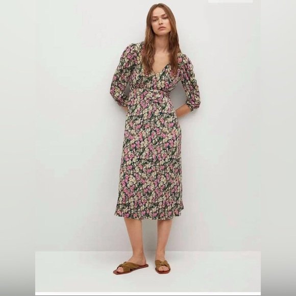 Mango | Dresses | Mango Floral Midi Dress | Poshmark